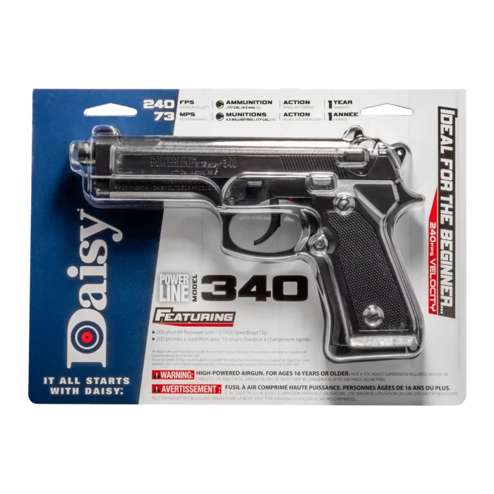 Daisy Model 340 .177 Cal BB pistol. 13-shot Speedload Clip.