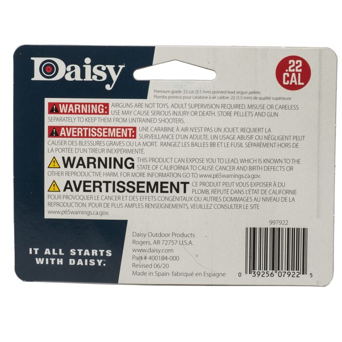 Daisy PrecisionMax .22 Pointed Pellets | 250ct